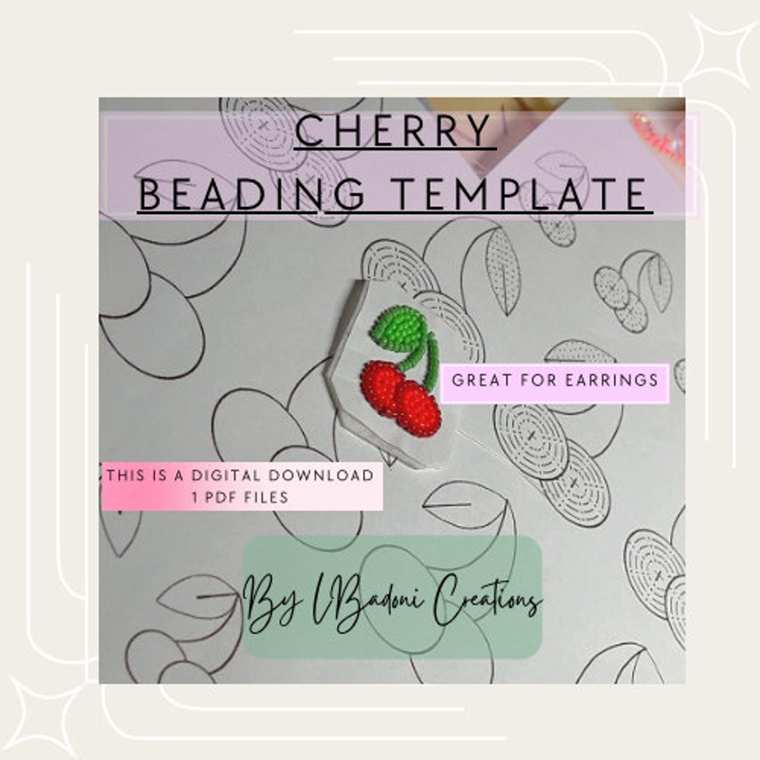 Cherry Beading Template - Etsy