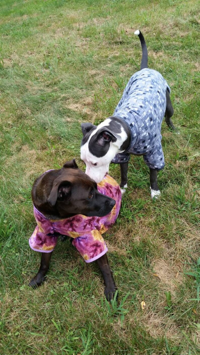 Large Breed Dog Pajamas, Flannel,grey and Black, Lounge Wear, Sleepwear ...
