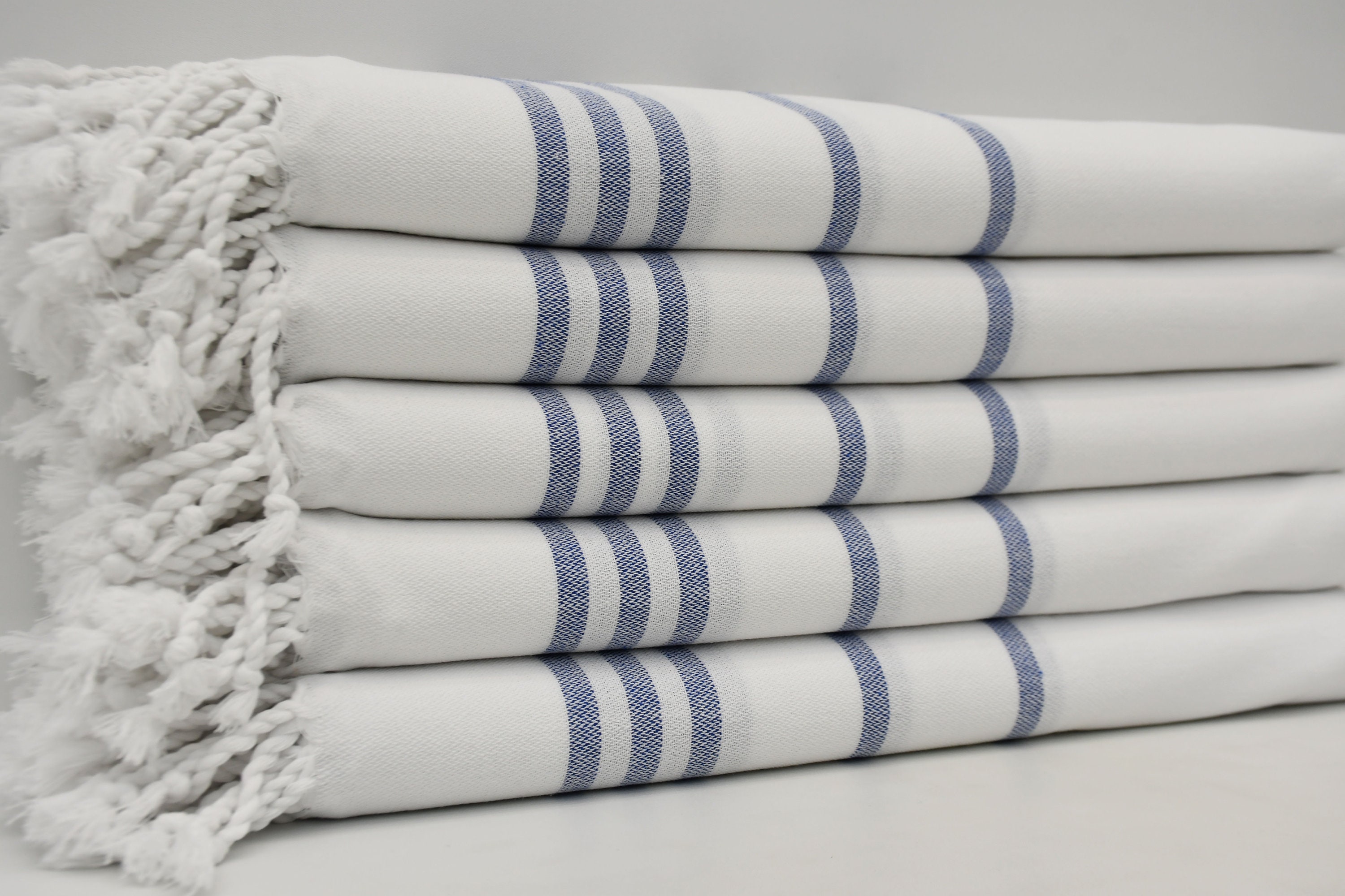Navy Blue Striped TowelBeach PeshtemalSoft TowelTurkish | Etsy