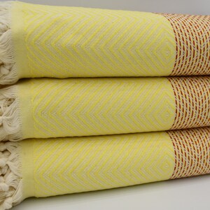 Turkish Blanket,yellow and Red Blanket,throw Towel,turkish Bedspread ...