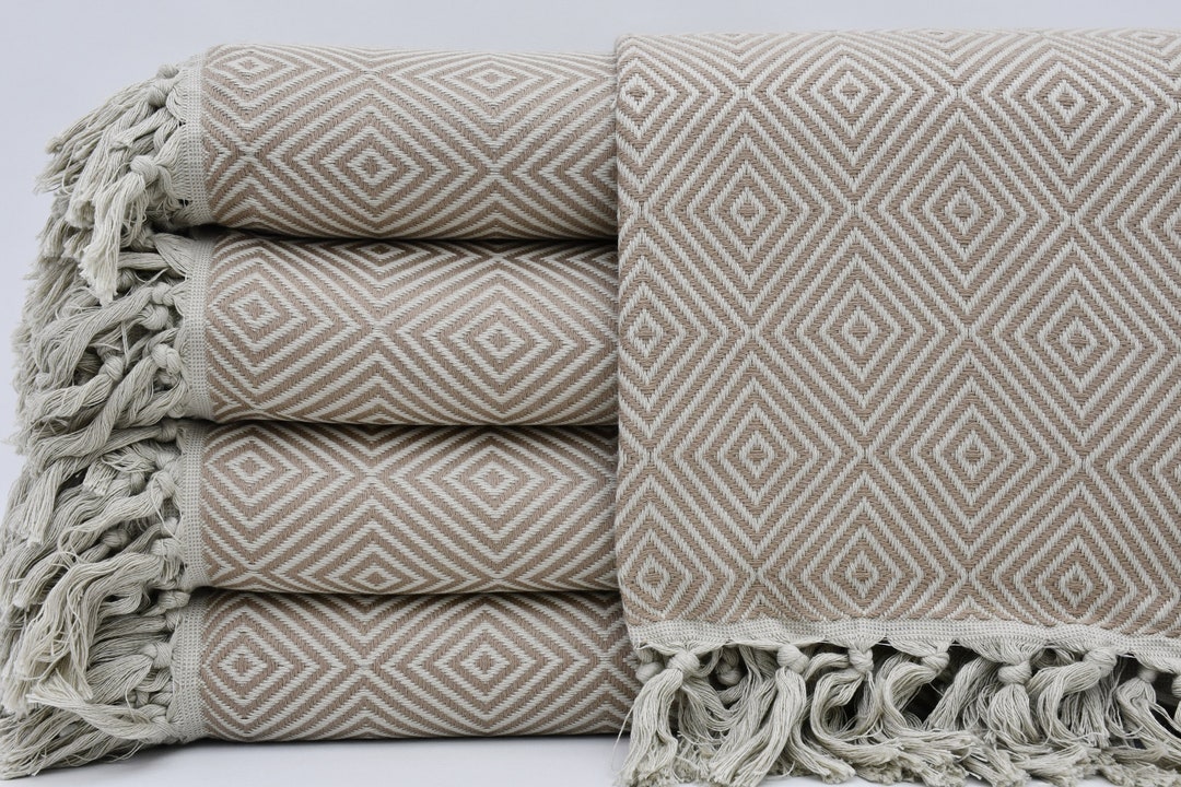 Patterned Blanket,turkish Blanket,turkish Bedspread,sofa Cover,65"x87 ...