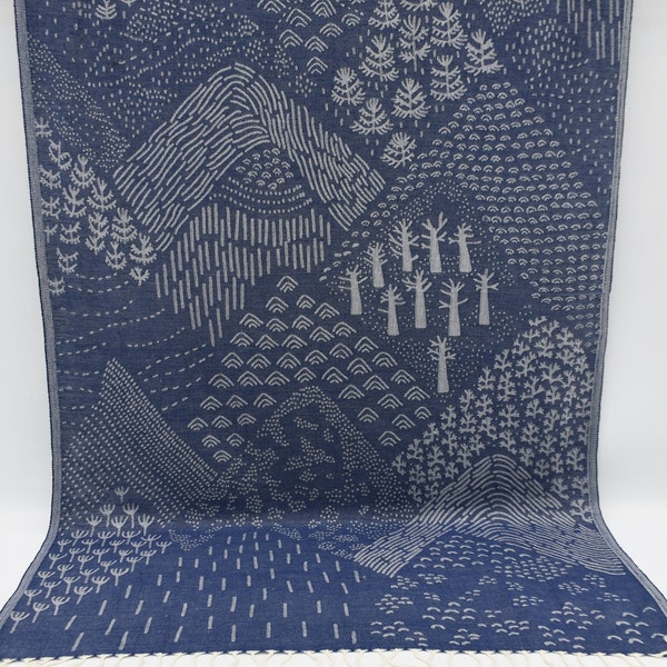 Indian Towel Blue and Red - Etsy