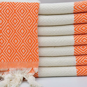 Hand Towel,orange Towel,cotton Towel,wholesale Towel,turkish Towel,17 ...