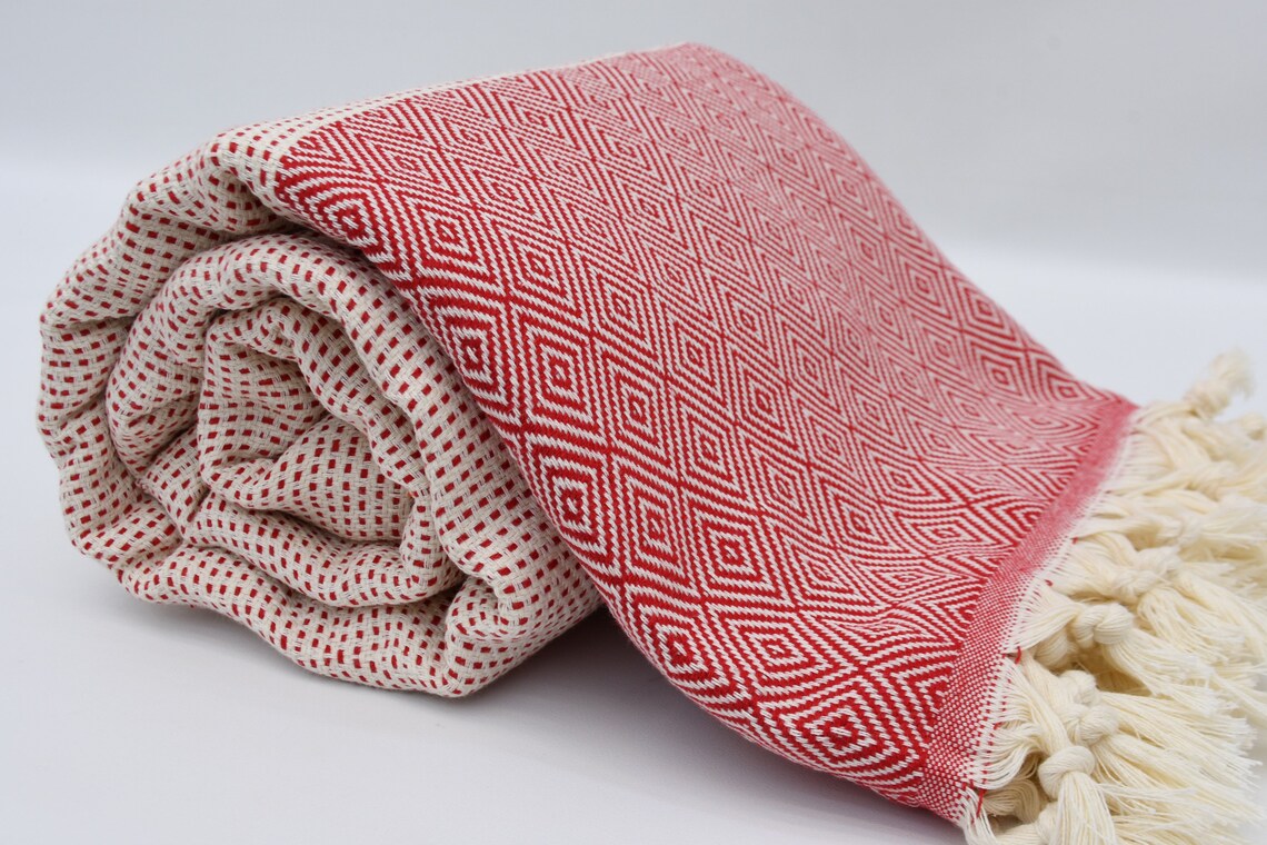 Turkish Bedspread,red Throw,aztec Blanket,king Size Throw,bedspread ...