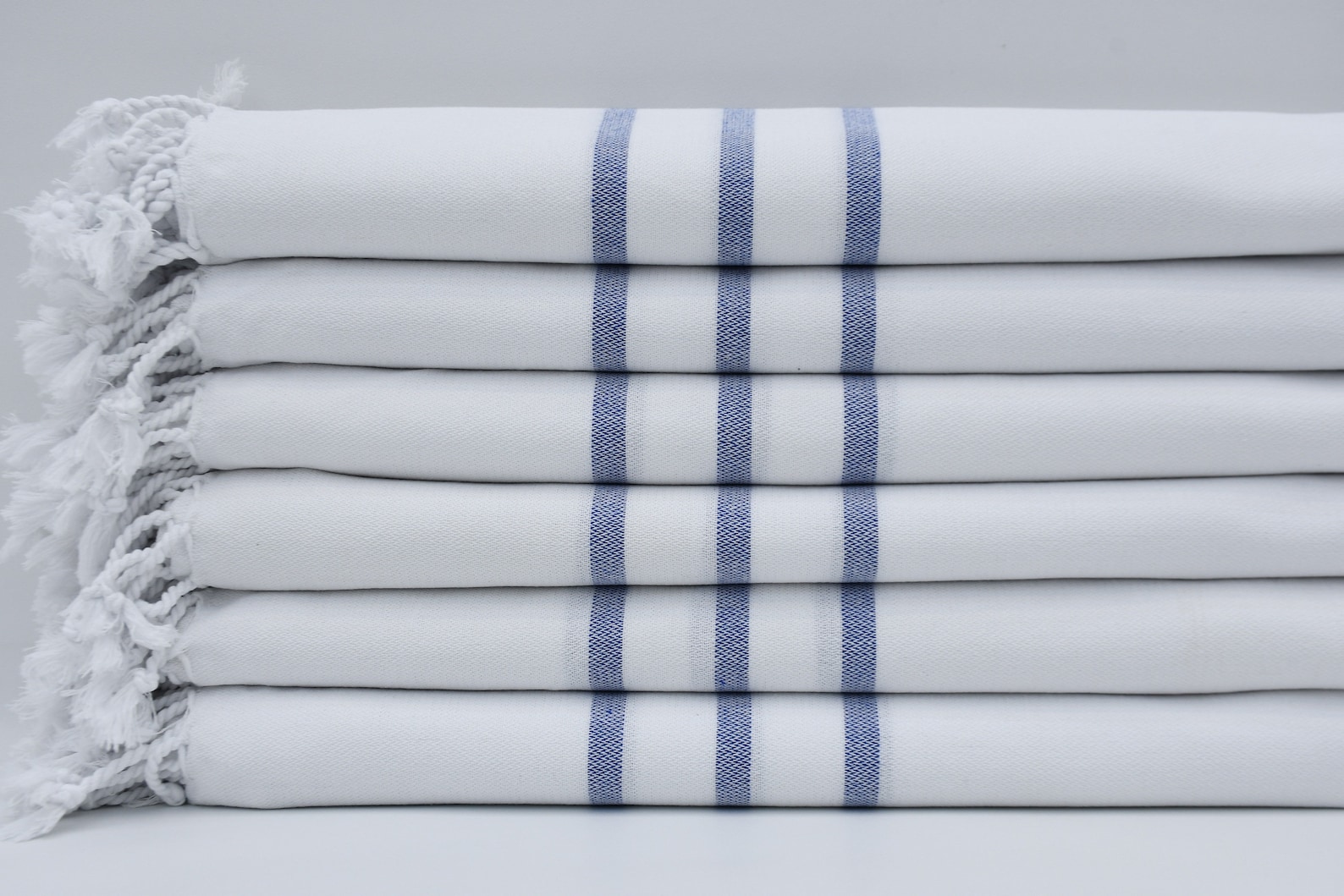 Navy Blue Striped Towelwhite Towelbath Peshtemalcotton - Etsy