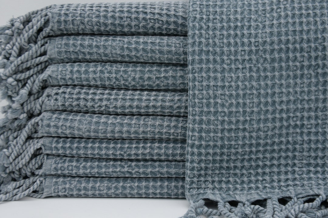 Stone Washed Hand Towel,kitchen Towel,gray Hand Towel,waffle Hand Towel ...