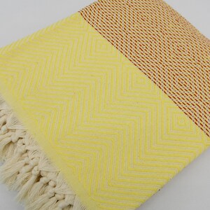 Turkish Blanket,yellow and Red Blanket,throw Towel,turkish Bedspread ...