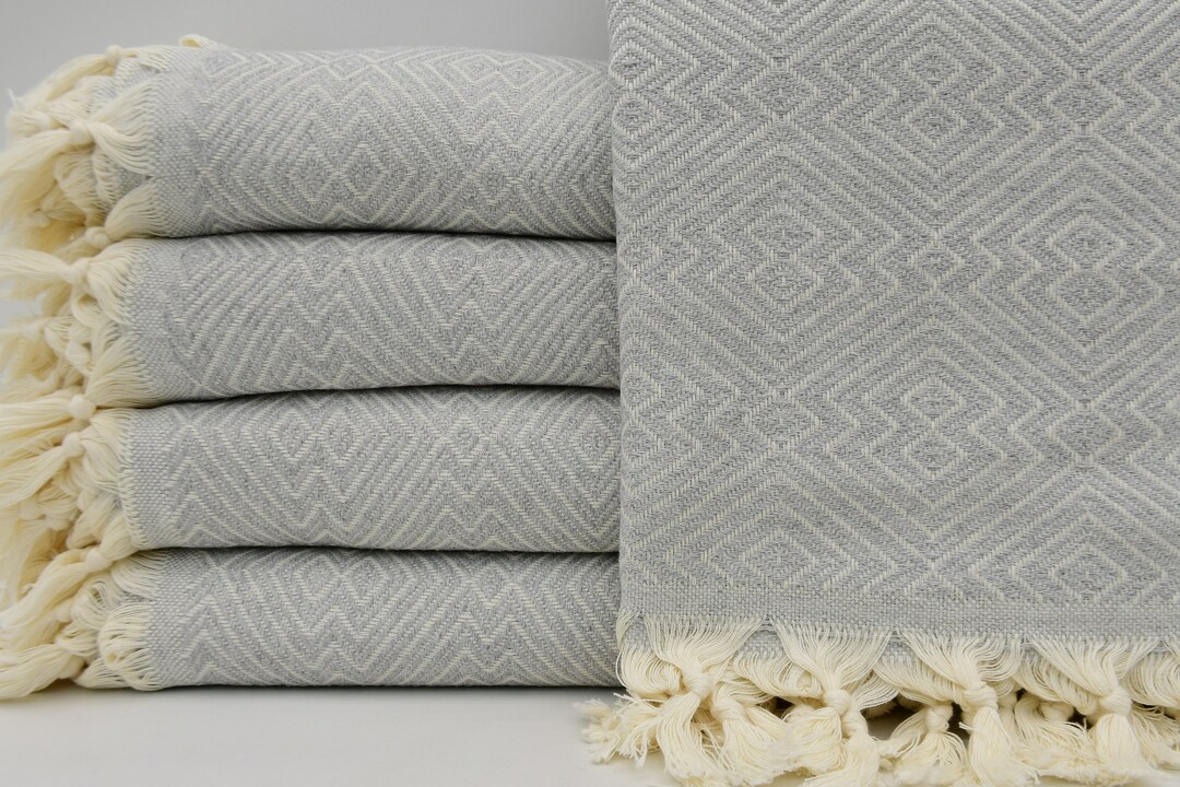 Turkish Throw,bed Rug,79"x95",diamond Blanket,organic Blanket,turkish ...