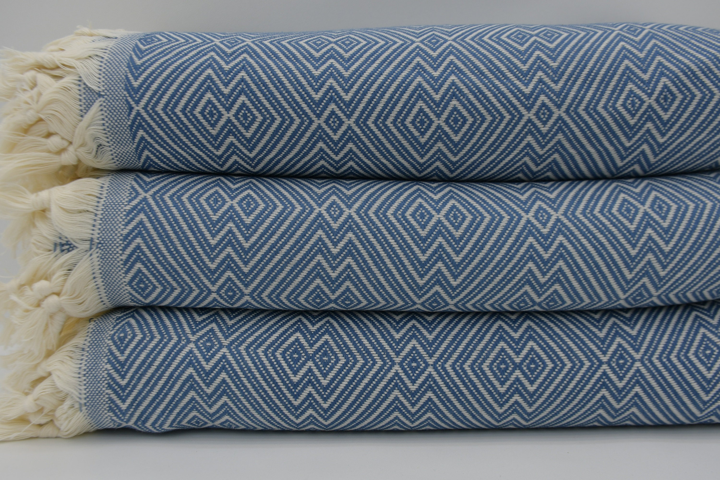 Turkish Blanket,turkish Throw,organic Cotton Blanket,soft Throw,79"x95 ...