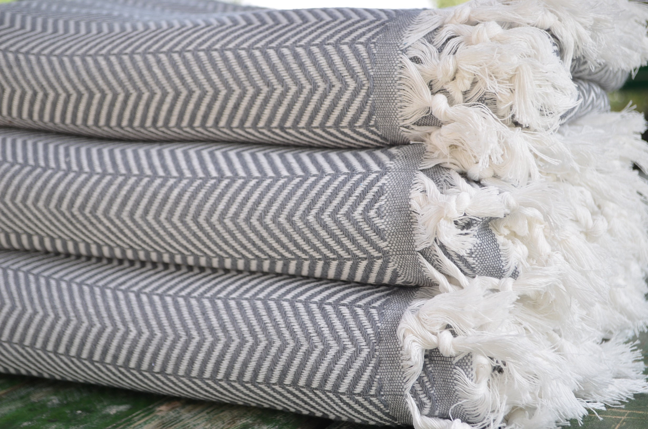 Turkish Gray Blanket200cmx225cmbed Coverking Size | Etsy