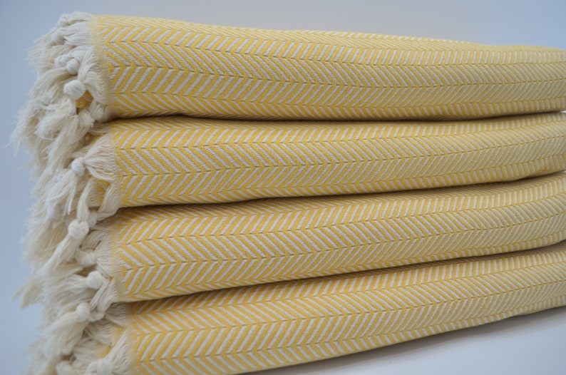 Yellow Throw100% Cotton Blanket75x91turkish | Etsy