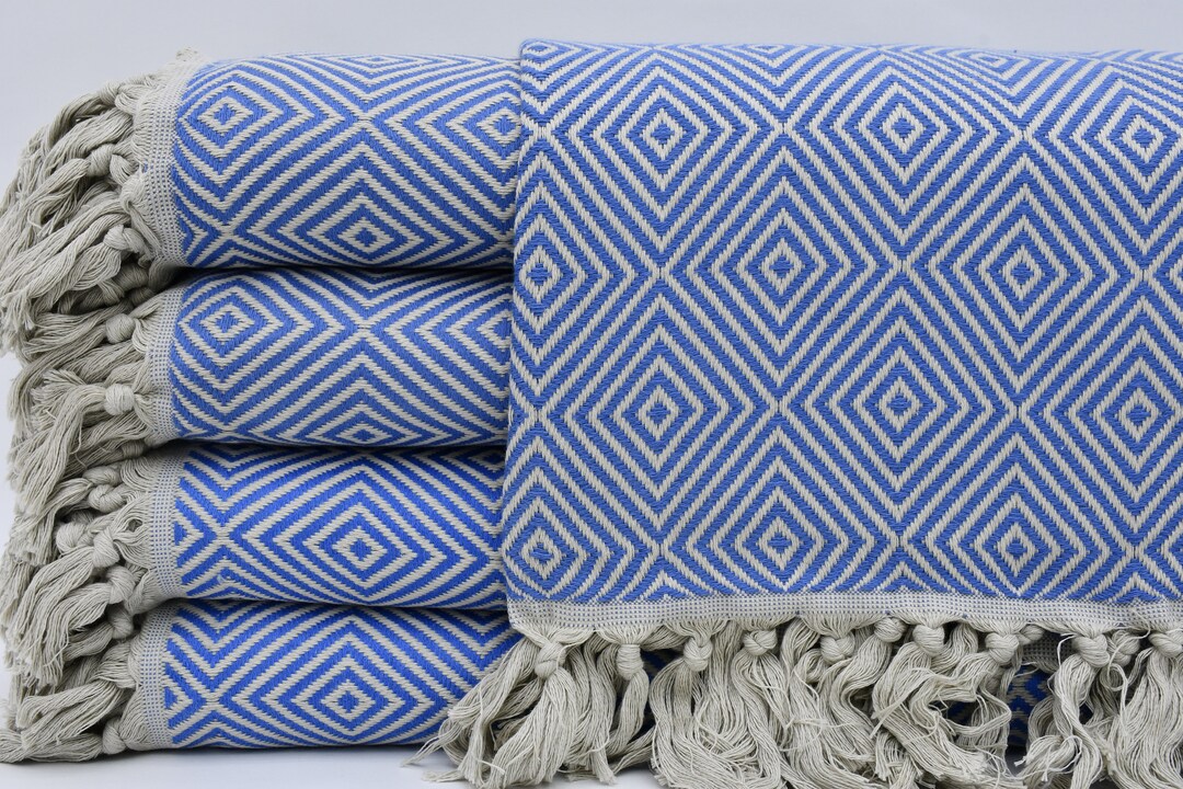 Turkish Blanket,turkish Bedspread,royal Blue Blanket,gift Blanket,bulk ...