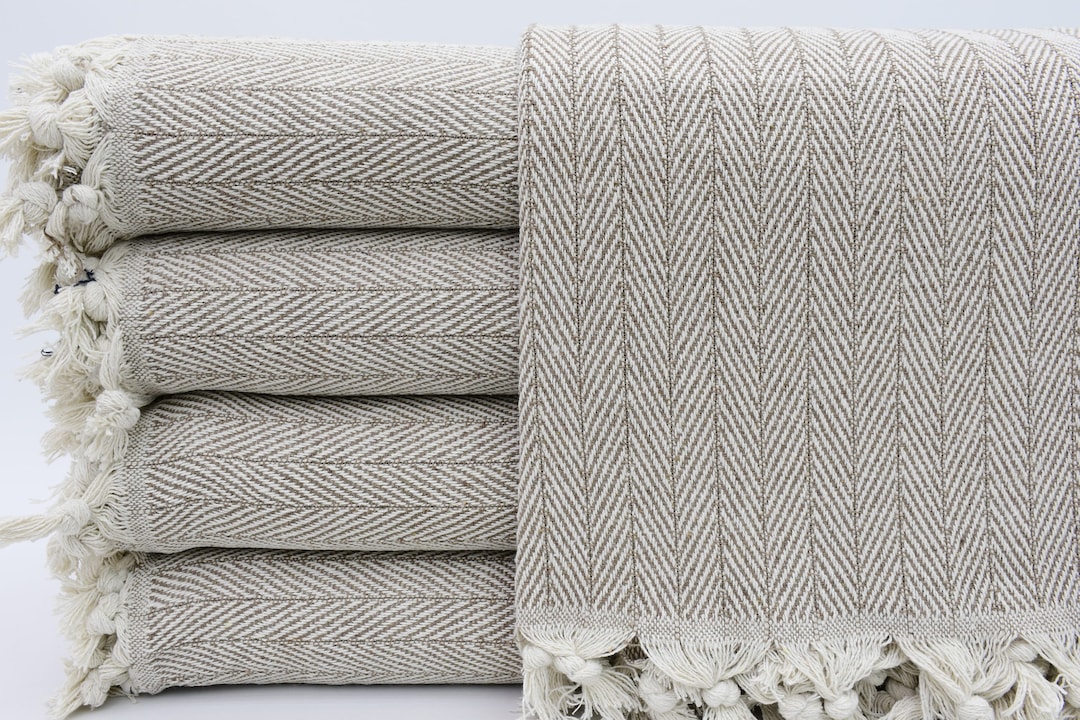 Herringbone Blanket,turkish Blanket,brown Blanket,gift Bed Cover,throws ...