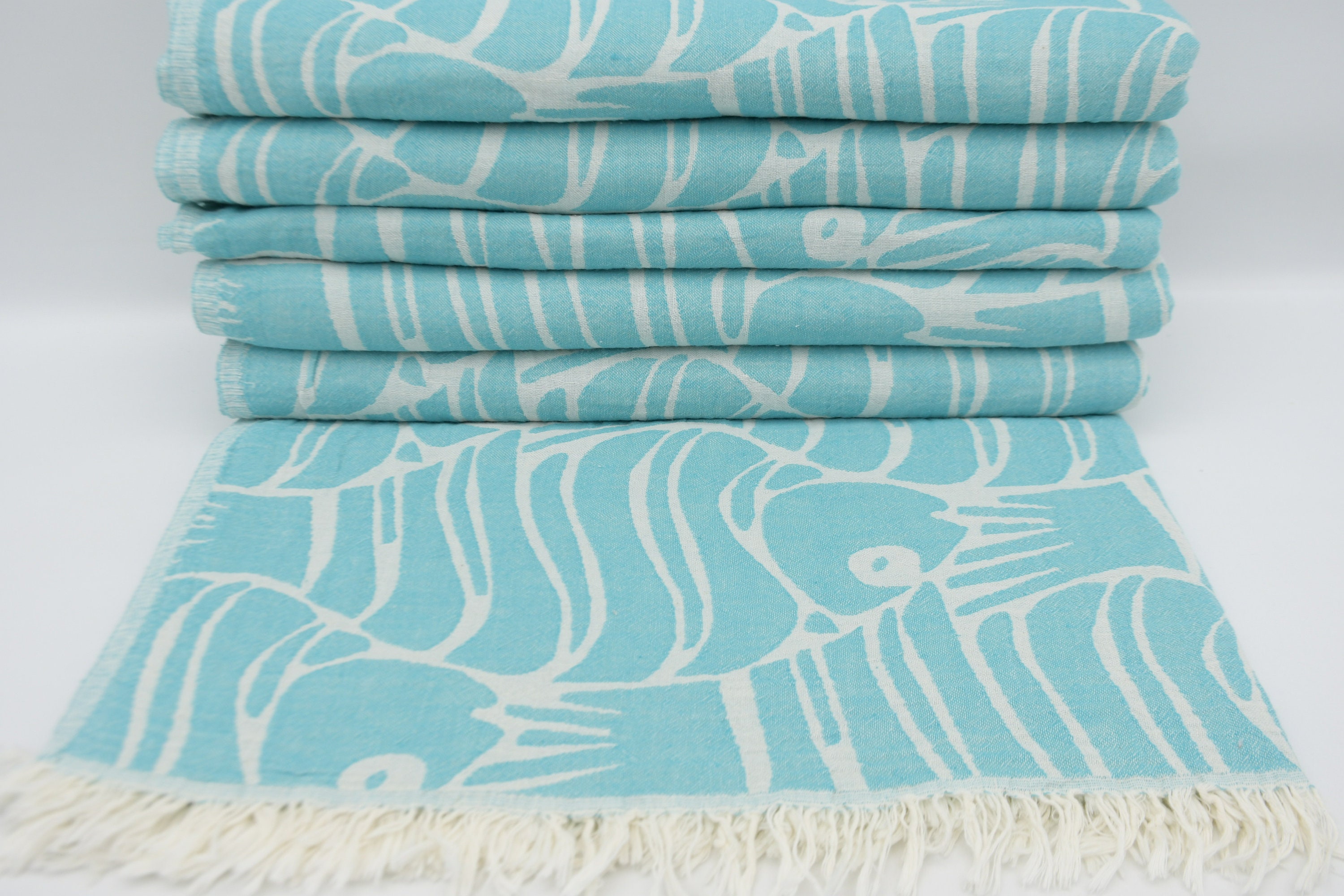 Fish Patterned Blankethandmade Blanketturkish - Etsy