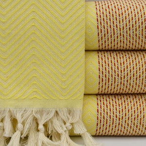 Turkish Blanket,yellow and Red Blanket,throw Towel,turkish Bedspread ...