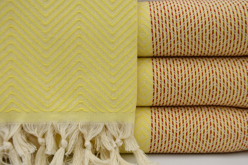 Turkish Blanketyellow and Red Blanketthrow Towelturkish - Etsy