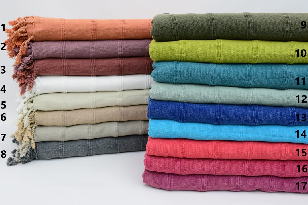 Turkish Blanket,stonewashed Blanket,sofa Blanket,72"x83",turkish ...