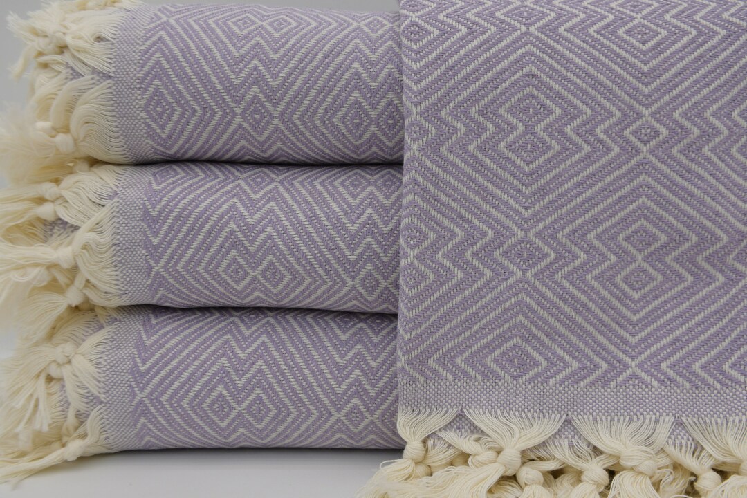 Turkish Blanket,turkish Throw,organic Cotton Blanket,soft Throw,79"x95 ...