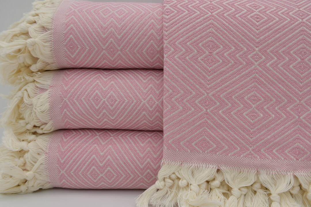 Turkish Blanket,turkish Throw,organic Cotton Blanket,soft Throw,79"x95 ...