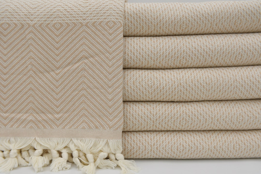 Turkish Blanket,beige Blanket,handmade Blanket,cotton Bedspread,turkish ...