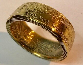 1 Oz GOLD American Eagle Coin Ring One Ounce - Etsy