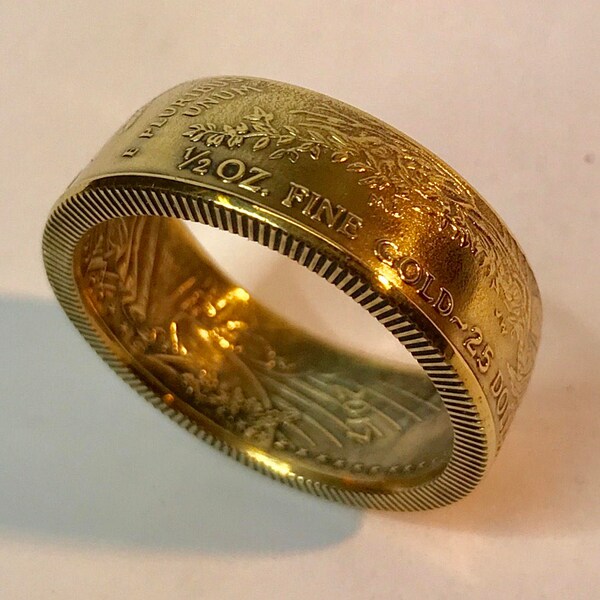 Gold Coin Ring - Etsy