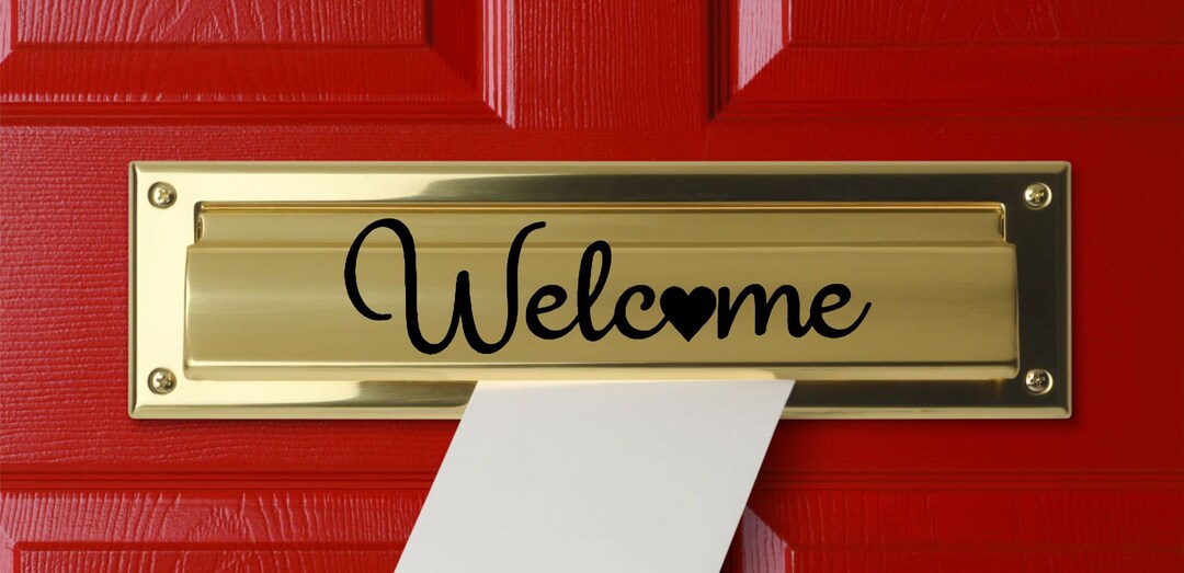 Welcome Door Sticker Letter Box Front Door House Home Vinyl Decal - Etsy