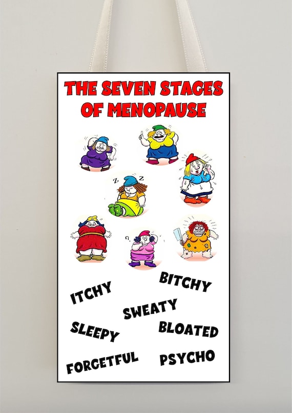 Menopause Plaque Gift the Seven Stages of Menopause Funny - Etsy UK