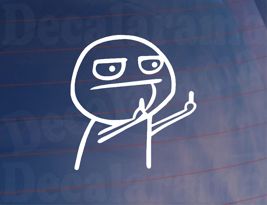 Car Sticker Middle Finger Stick Man Novelty Funny Rude Window - Etsy