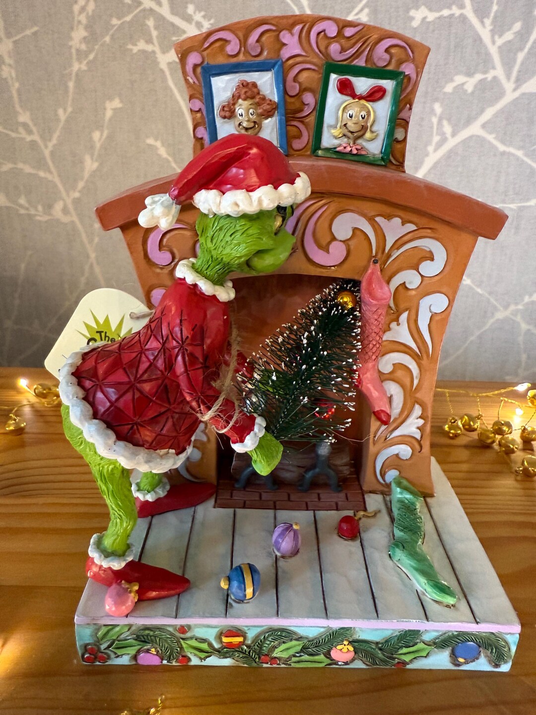 Grinch Pushing Tree up Fireplace Licensed - Etsy