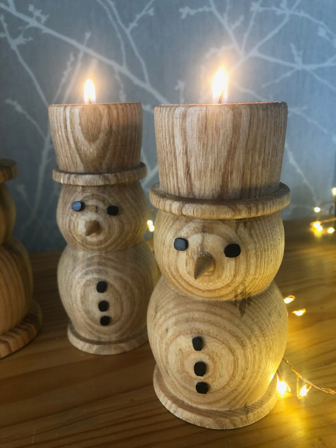 Handmade Tea Light Snowman - Etsy UK