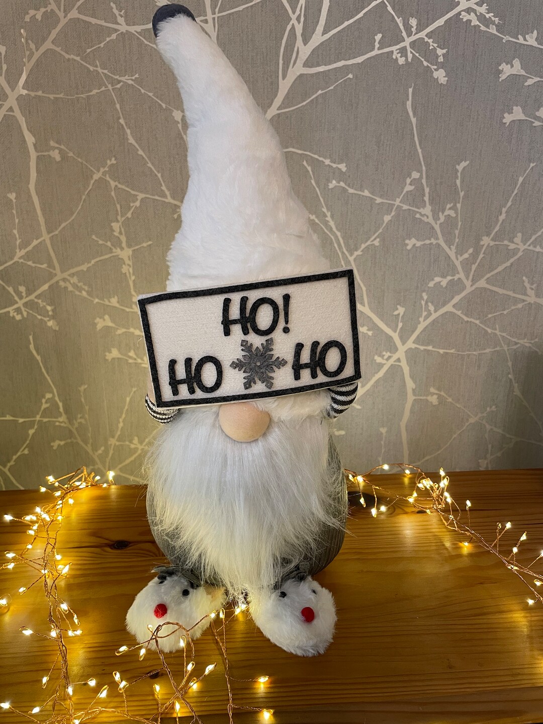 Christmas Santa Gonk With Slippers & Sign - Etsy