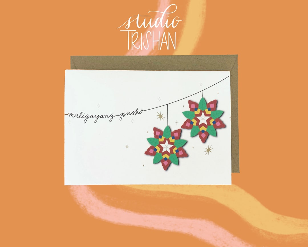 Maligayang Pasko Christmas Card Filipino Greeting Card Blank Card - Etsy