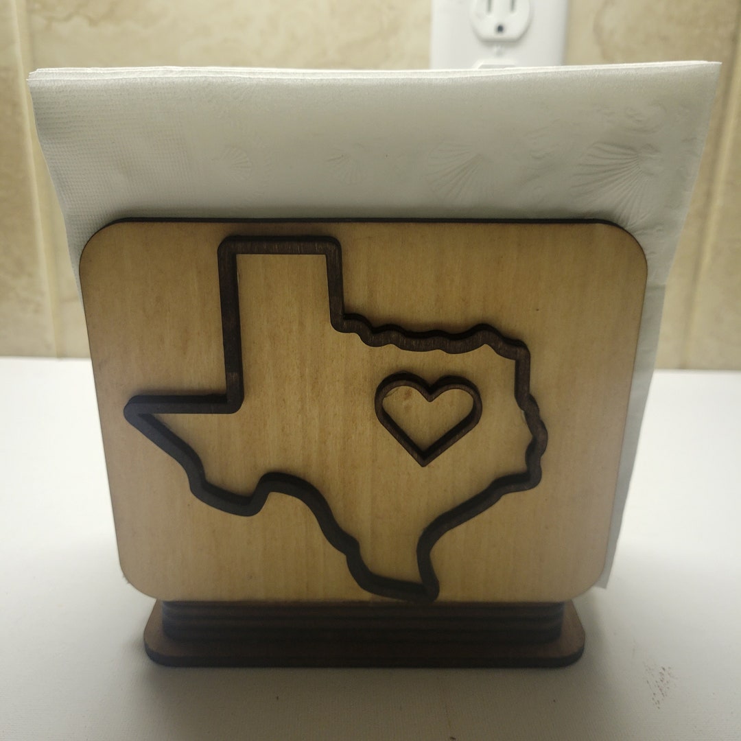 Texas Napkin Holder/ Wood Holder/ Table Napkin Holder/ Kitchen Napkin ...