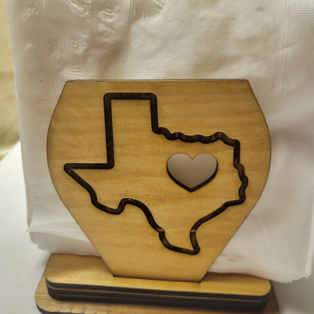 Texas Napkin Holder/ Wood Holder/ Table Napkin Holder/ Kitchen Napkin ...