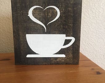 Coffee cup sign | Etsy