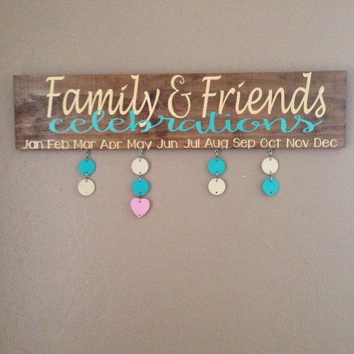 Family and Friends Celebrations Board Family Birthday Board - Etsy
