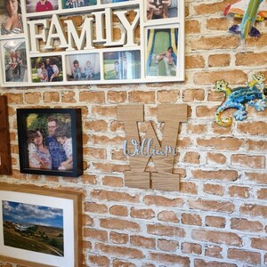 Large Name Initial Wall Art. Oak Veneer Letter Name. 30x25cm Nursery ...