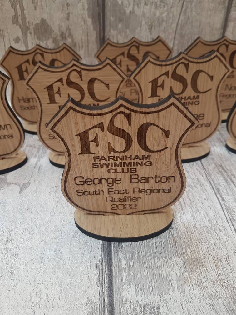 Wooden Trophys Plaques for Your Sporting Event. Running Swimming Biking ...
