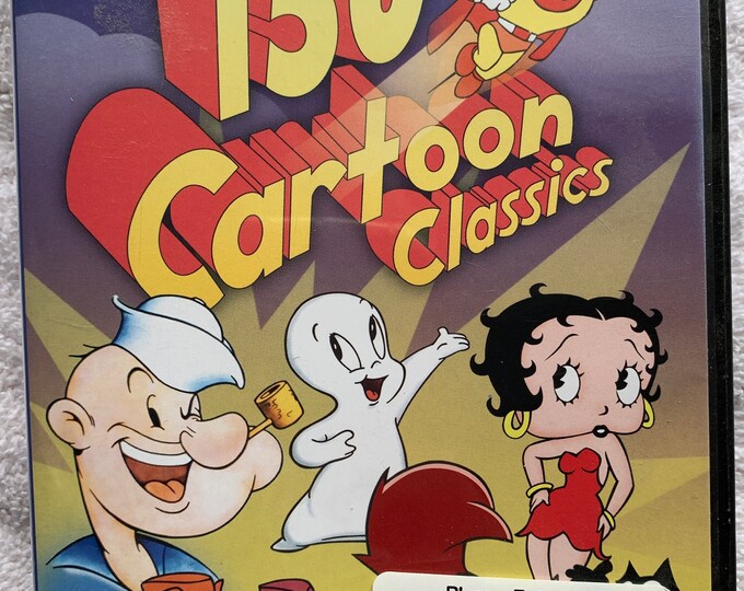 DVD, 150 Cartoon Classics, Mighty Mouse, Casper, Betty Boop, Popeye ...