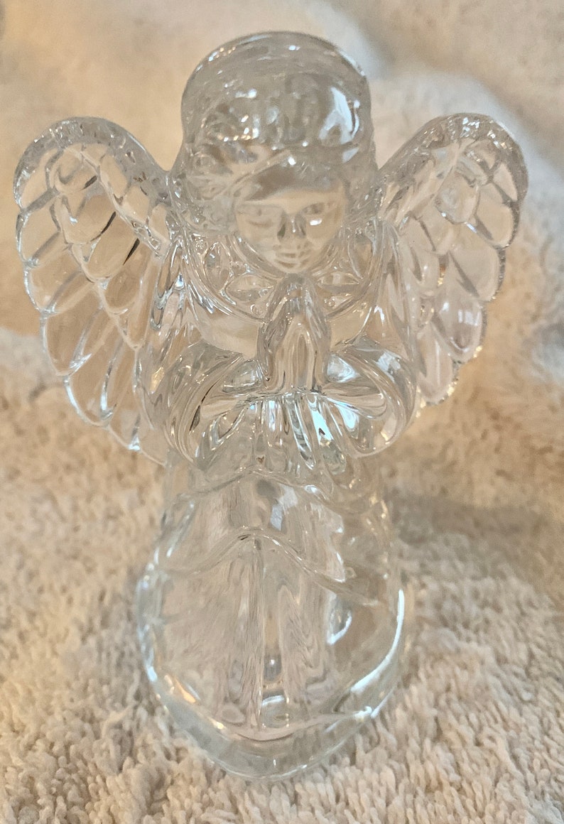 Clear, Glass, Praying, Angel, Christmas, Beautiful, 5 High - Etsy