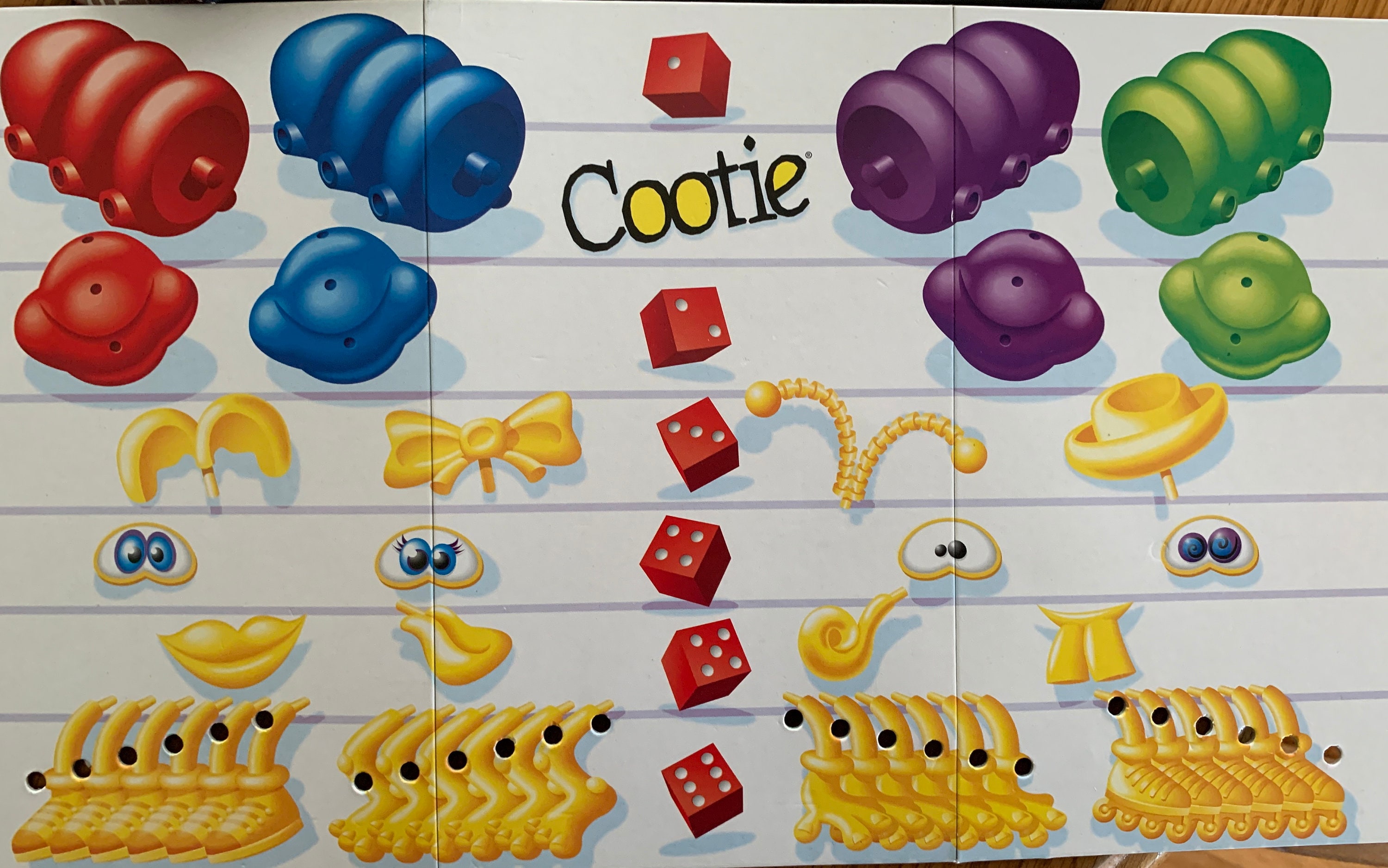 Cootie, Plastic Box, Bodies, Heads, Feet, Shoes, Arms, Gloves - Etsy