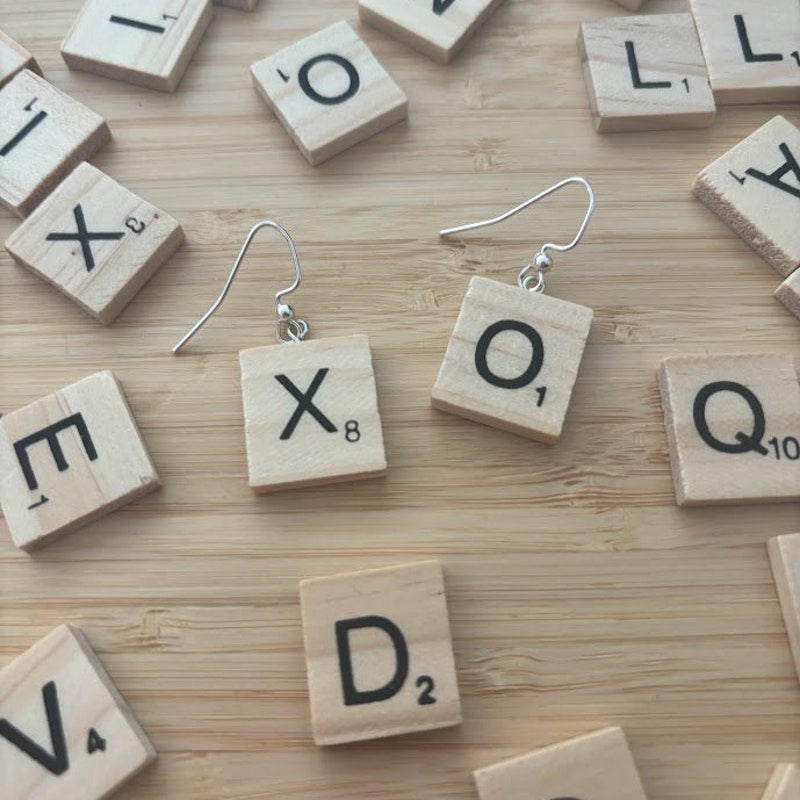 3 Scrabble Tile Black - Etsy