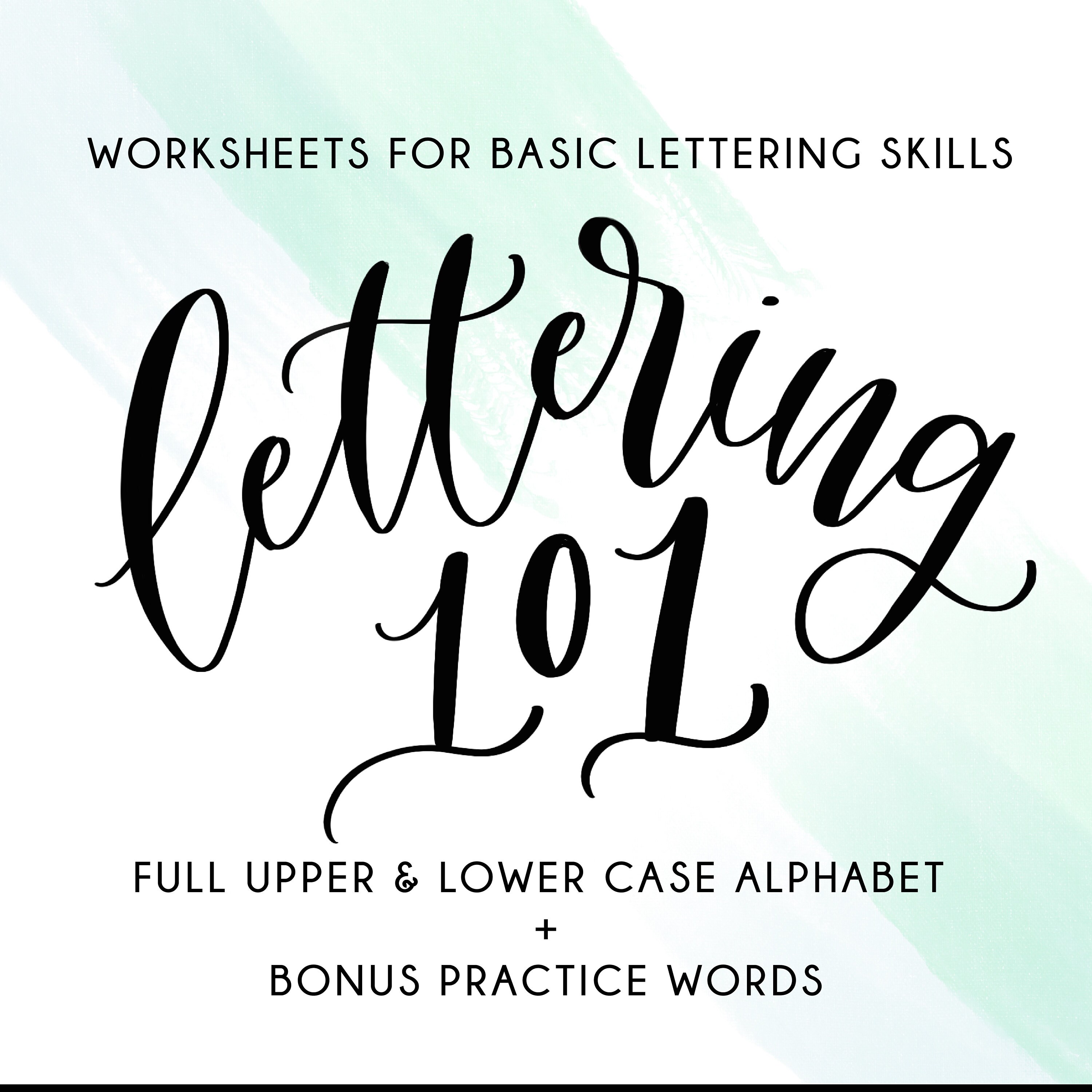 Faux Calligraphy, Hand Lettering Worksheets, Fun Cursive, Pretty ...
