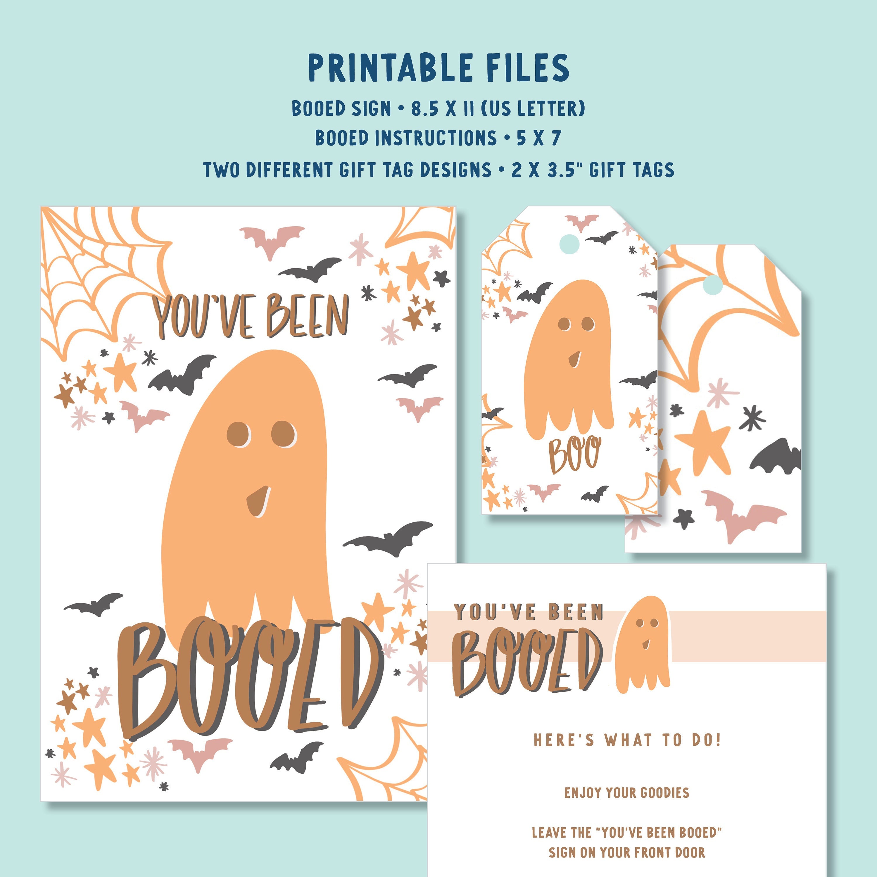 You've Been Booed Printable, Halloween Tags, Halloween Boo Kit, We've ...