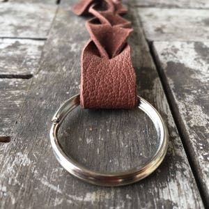 Brown Leather Key Ring / Key Chain / Leather Key Chain / Leather Key ...