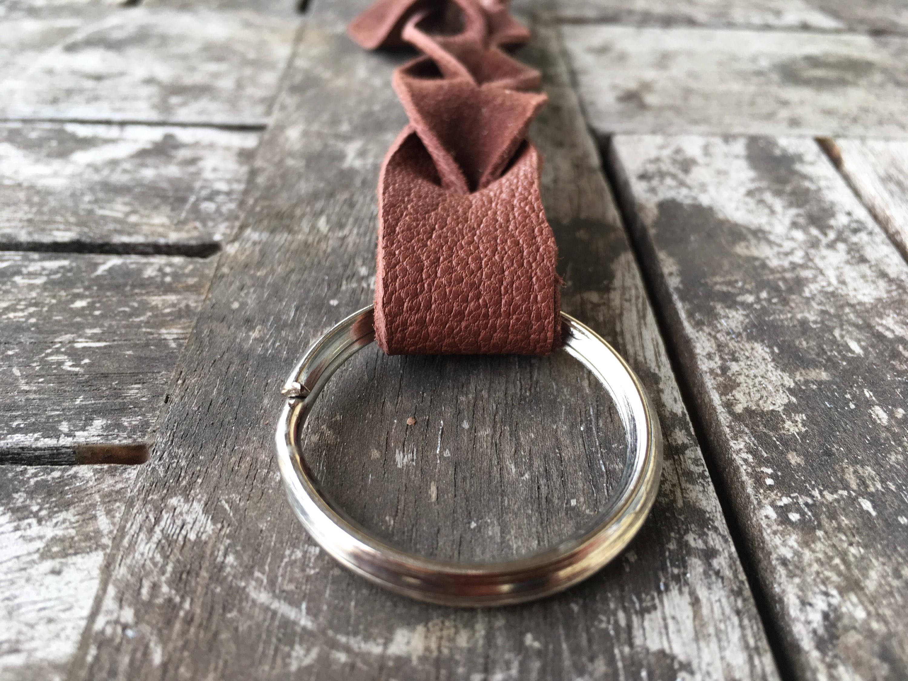 Brown Leather Key Ring / Key Chain / Leather Key Chain / - Etsy