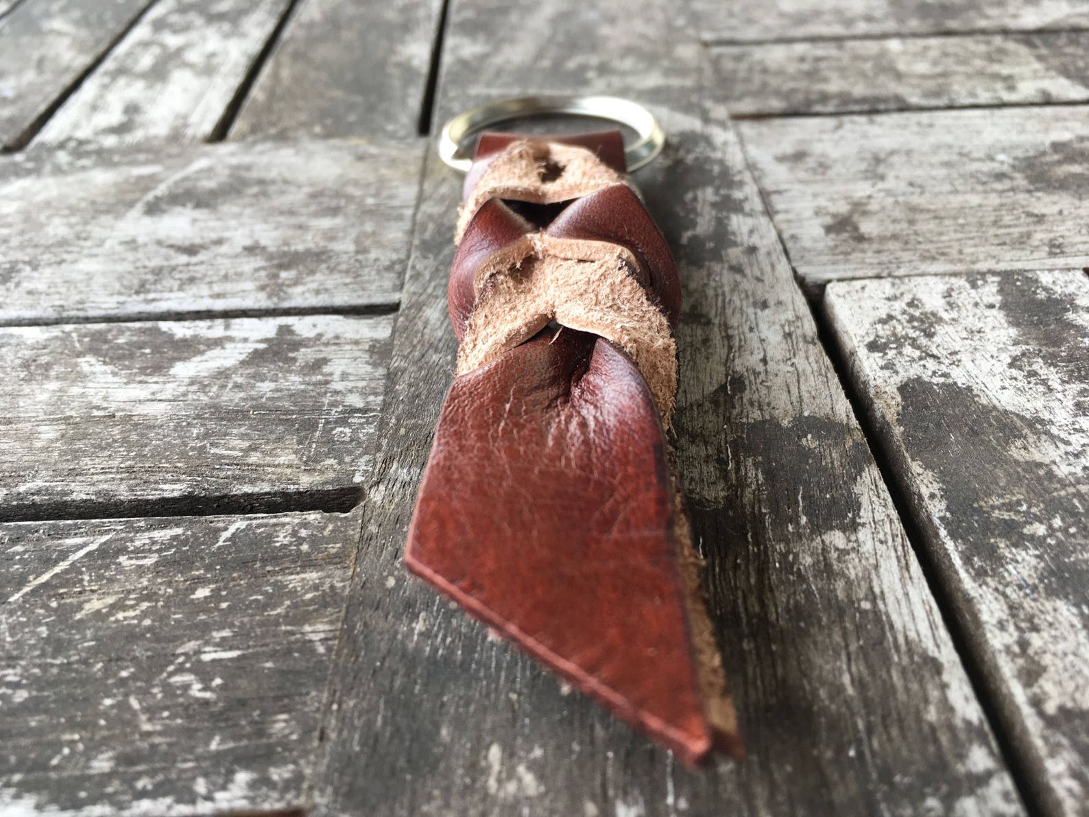 Brown Leather Key Ring / Key Chain / Leather Key Chain / Leather Key ...