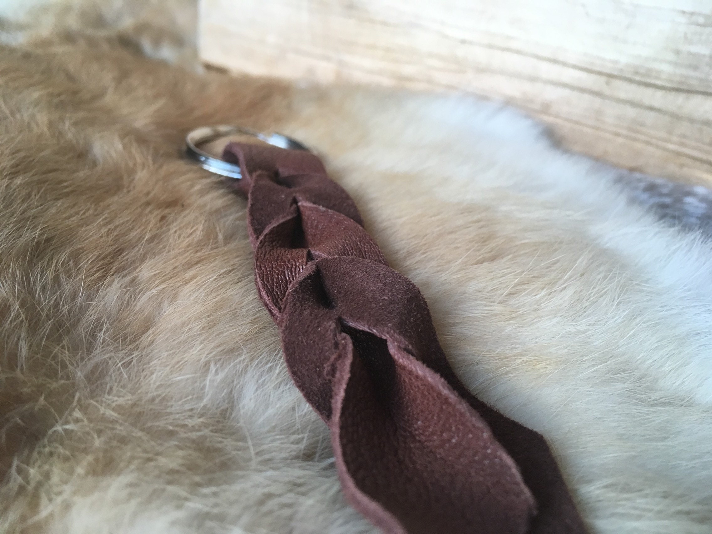 Brown Leather Key Ring / Key Chain / Leather Key Chain / - Etsy