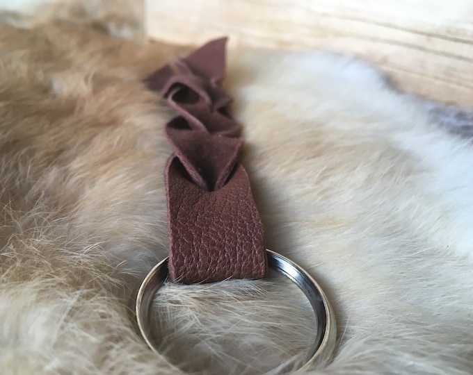 Objectify Retro Print Leather Key Ring - Etsy